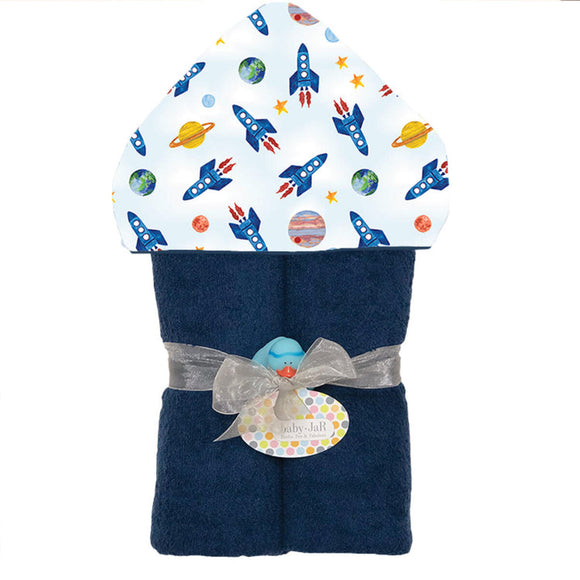 Rockets Plush Deluxe Hooded Towel | Twinkle Twinkle Little One