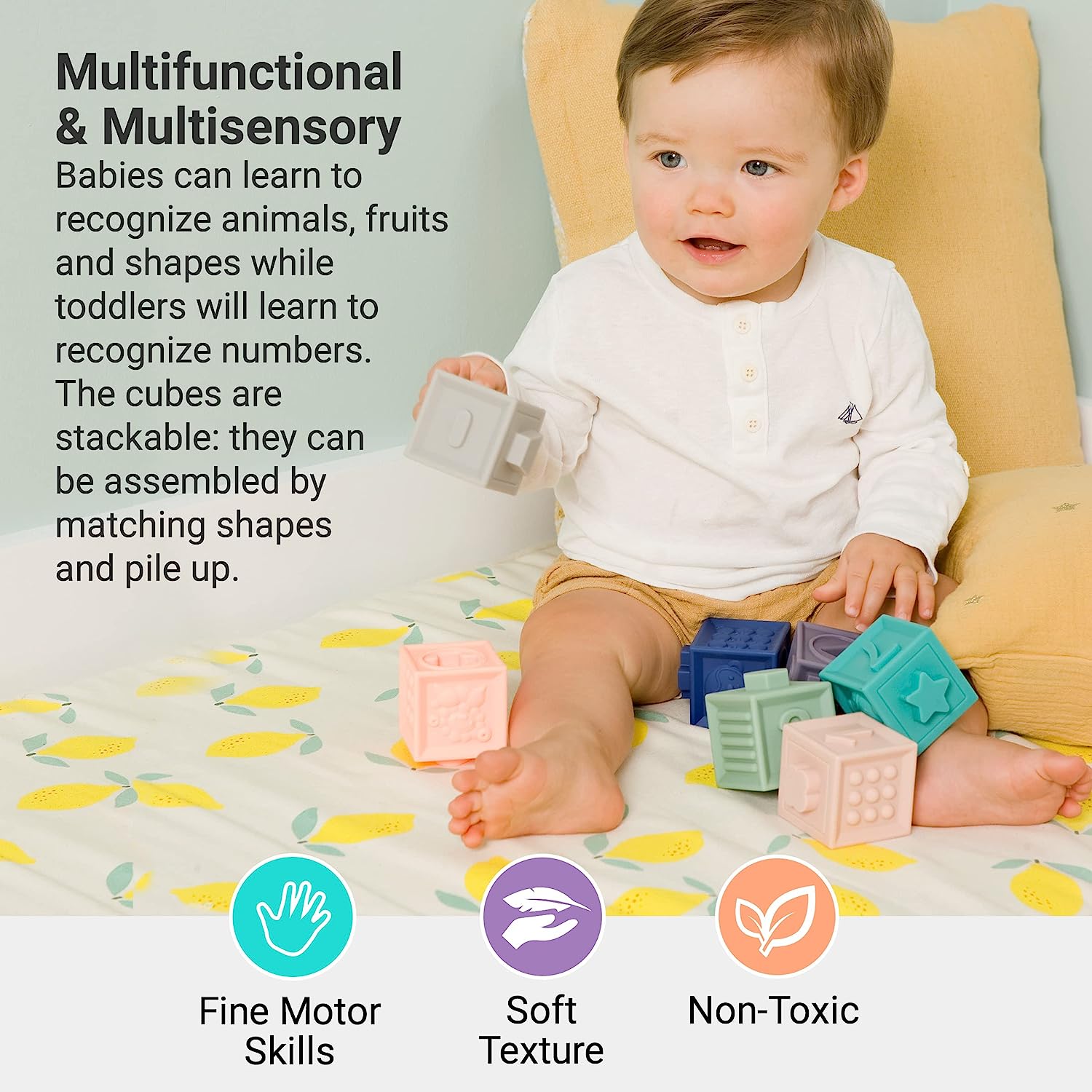 Baby Discovery Sensory Learning Cubes (12 Pieces) | Twinkle Twinkle ...