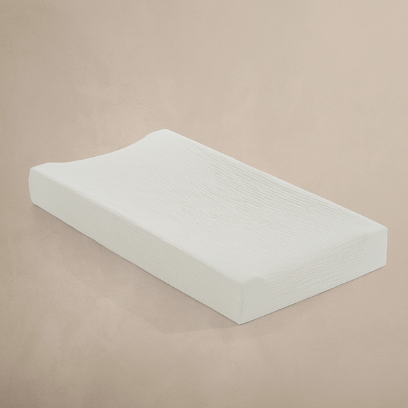 Eggshell Cream Changing Pad Cover | Twinkle Twinkle Little One