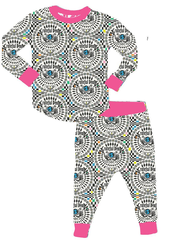 Rowdy Sprout Grateful Dead Pink Pattern Bamboo Set | Twinkle Twinkle ...