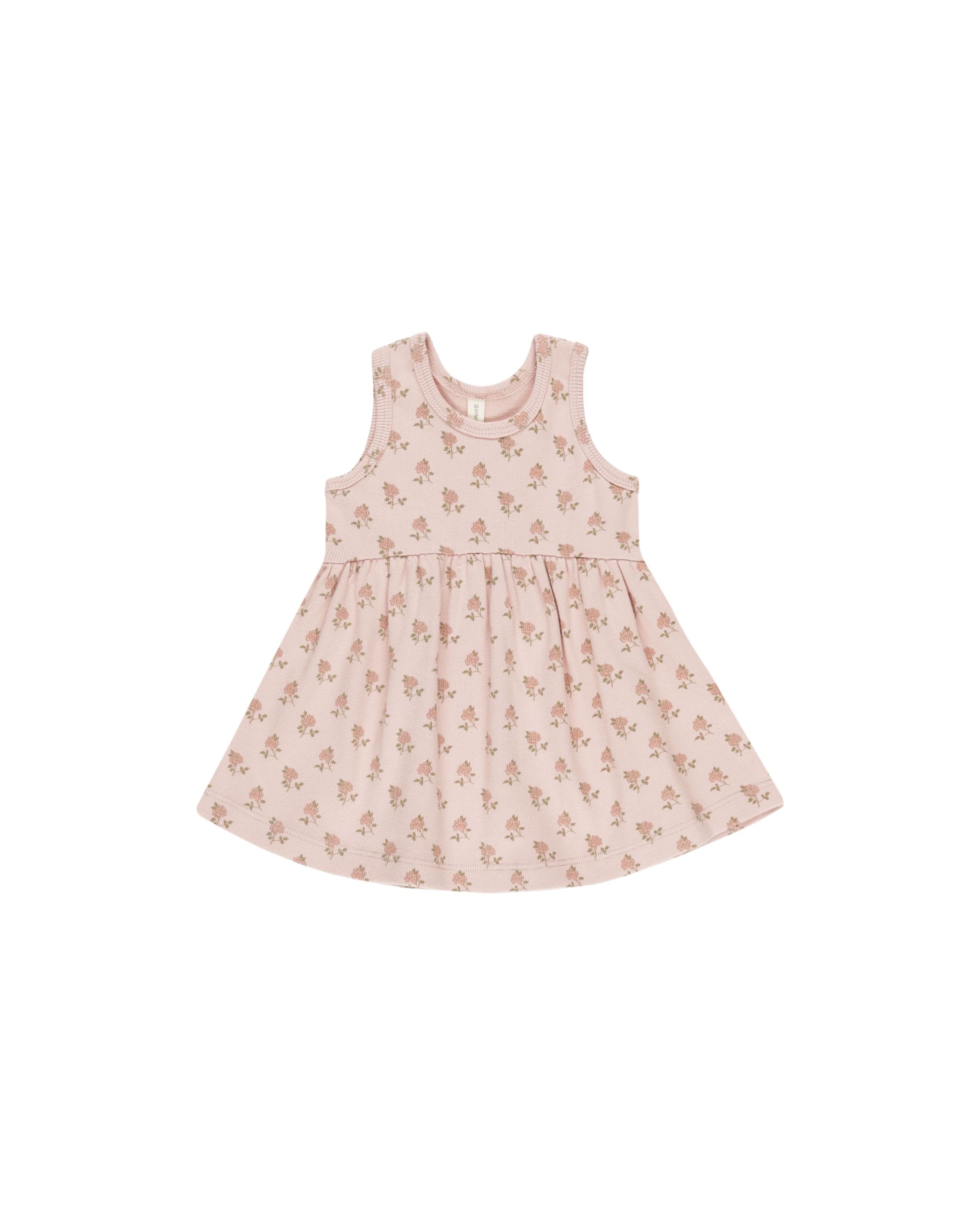 Ribbed Tank Dress - Roses – Twinkle Twinkle Little One