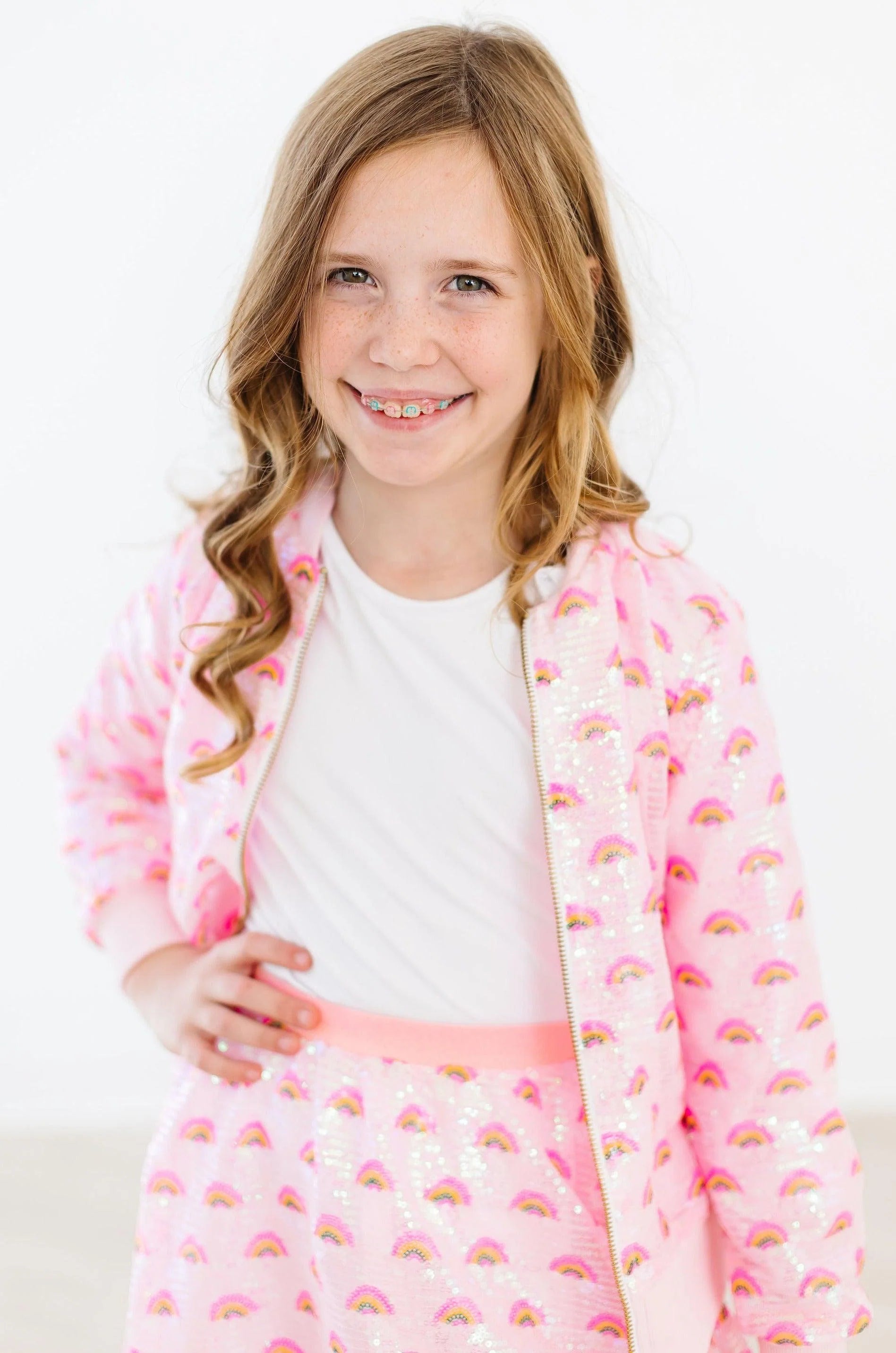 Pink Rainbow Sequin Jacket | Twinkle Twinkle Little One