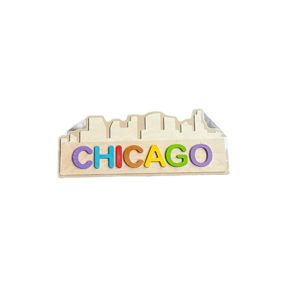 Chicago Wooden Puzzle - Skyline Landscape | Twinkle Twinkle Little One