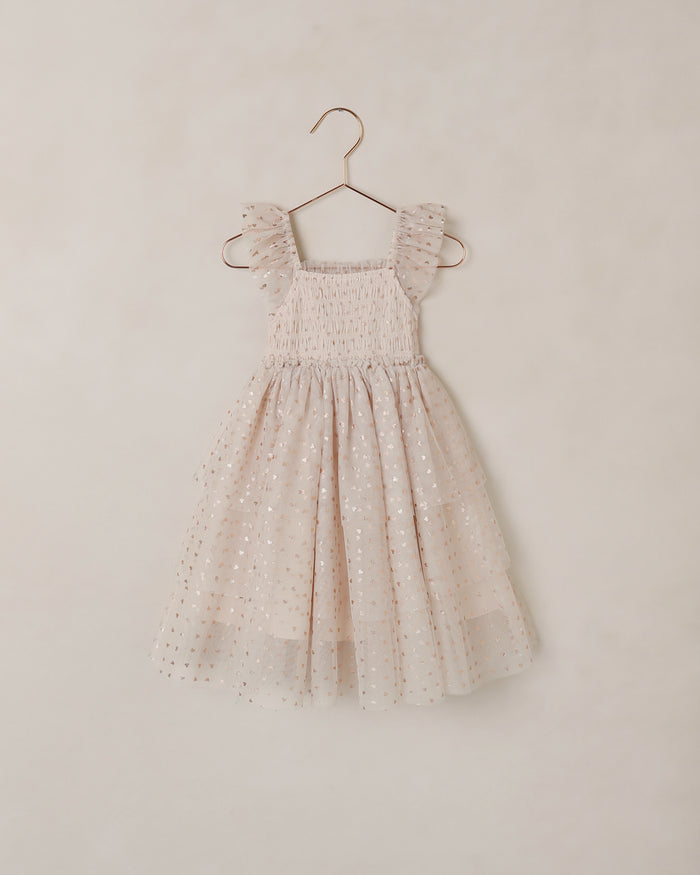 Valentina Dress - Rose Gold Hearts – Twinkle Twinkle Little One