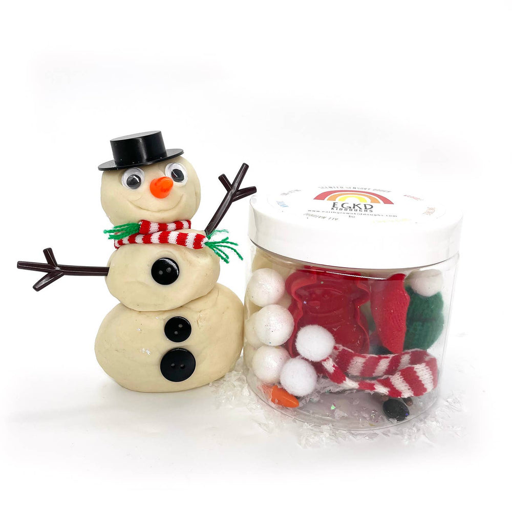 Build a Snowman Dough Globe Sensory Play Dough Kit – Twinkle Twinkle ...