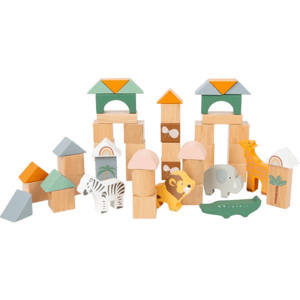 Safari Theme Building Blocks 50 Piece Playset | Twinkle Twinkle Little One