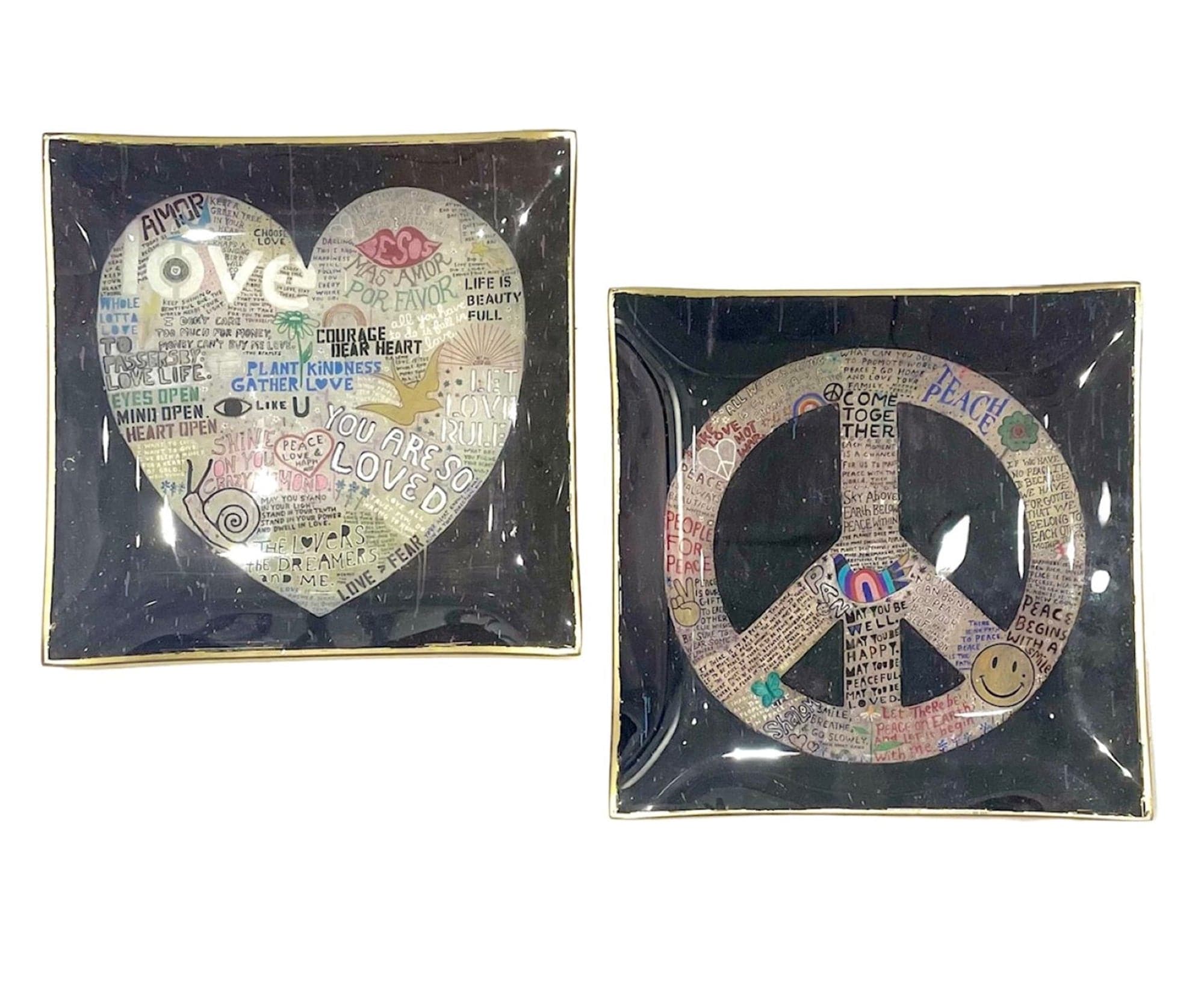 Large Square Decoupage Plate | Twinkle Twinkle Little One