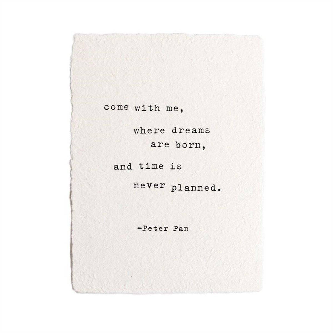 Handmade Paper Print Peter Pan | Twinkle Twinkle Little One