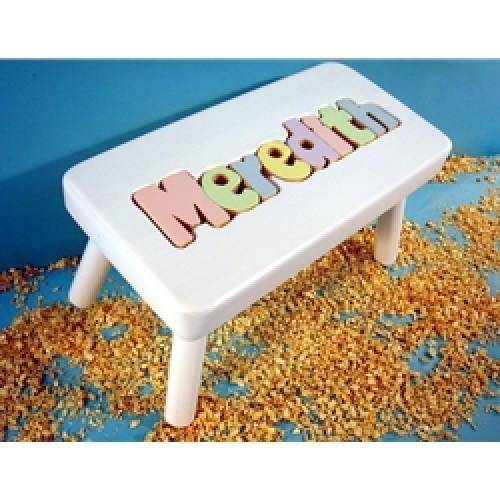 Personalized Puzzle Name Step Stool | Twinkle Twinkle Little One