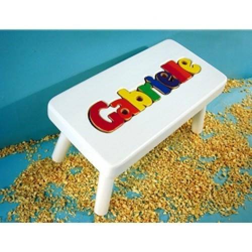 Personalized Puzzle Name Step Stool | Twinkle Twinkle Little One